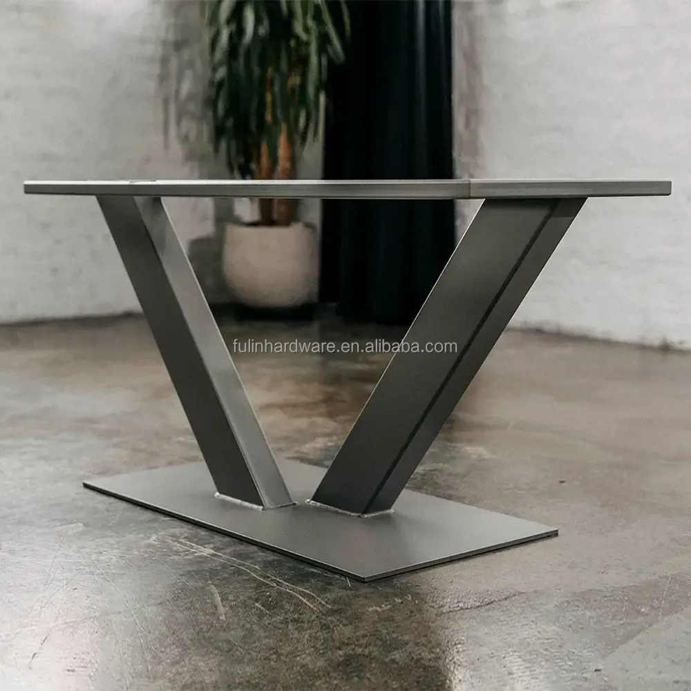 Modern Central Leg Table Base - High Quality Metal Iron