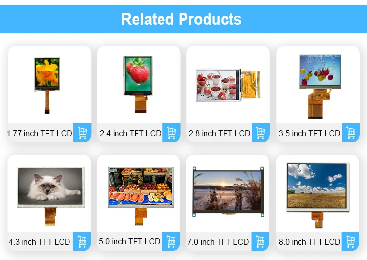 Rgb Mipi Mcu Spi Hd-mi Interface 0.96 1.7 2.4 2.8 3.5 4.3 5.5 7 10.1inch Small Color Display ...