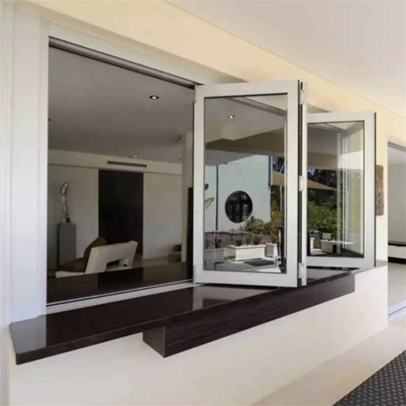 Daiya bi-folding bifold aluminum bi folding door kitchen aluminum frame ...