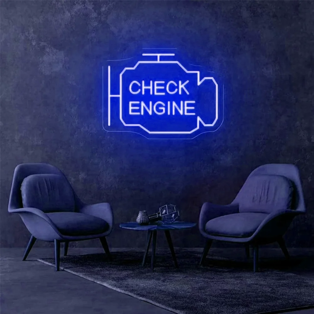 Check Engine Neon Sign Led Custom Sign Auto Room Garage Repair Shop ...