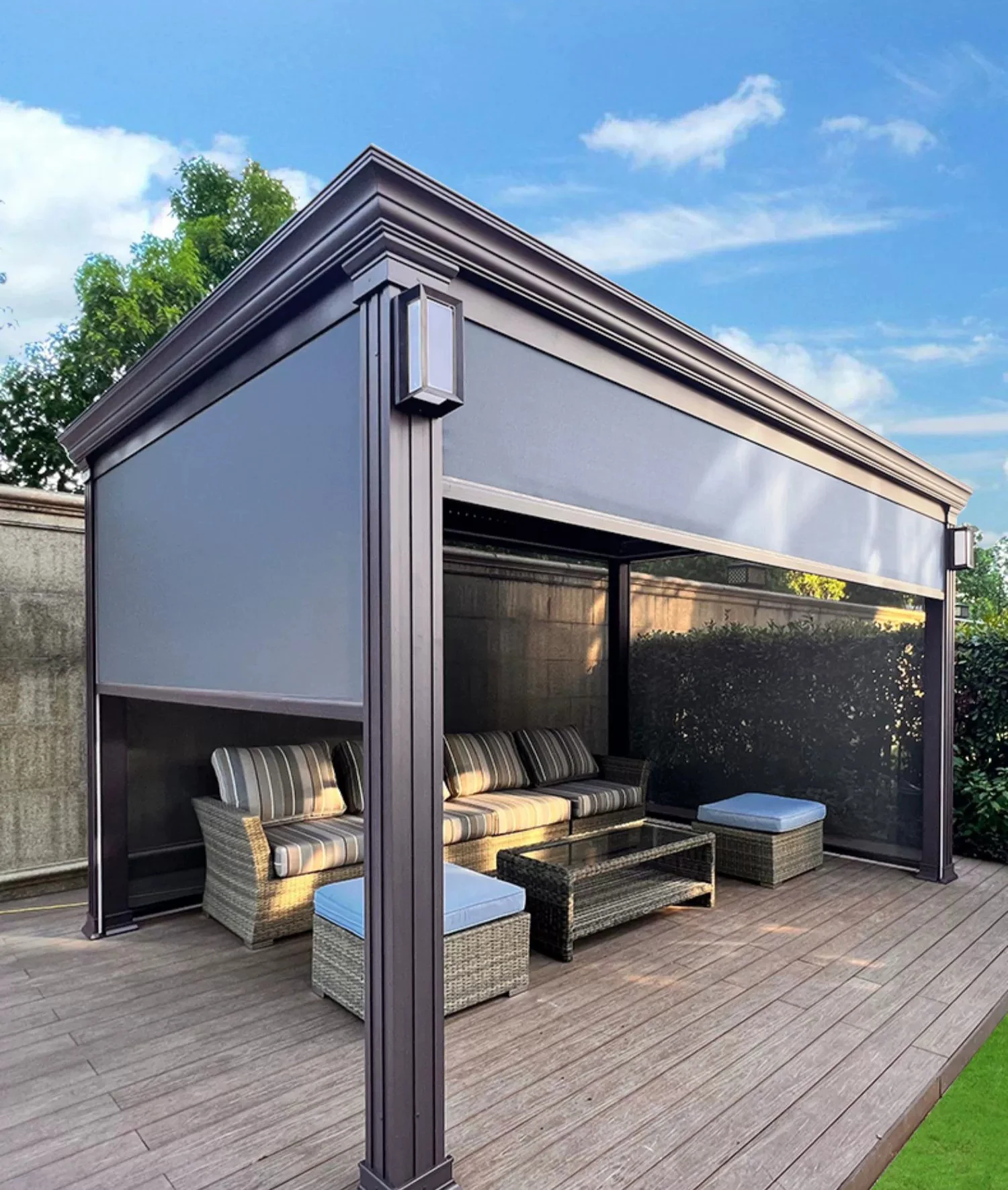 Remote Control Pergola Outdoor Gazebo Garden Bioclimatic