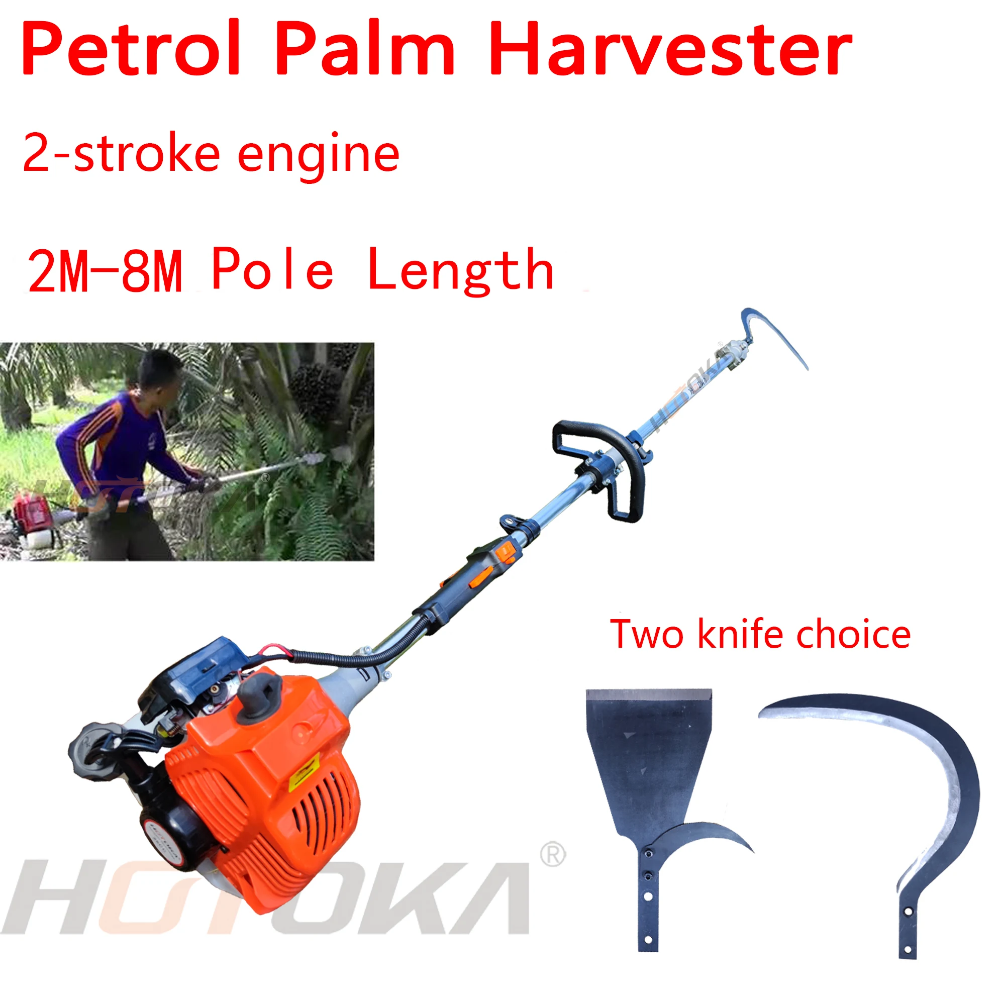 52cc Retractable Motorized Cutter for Palm and Olive Harvesting