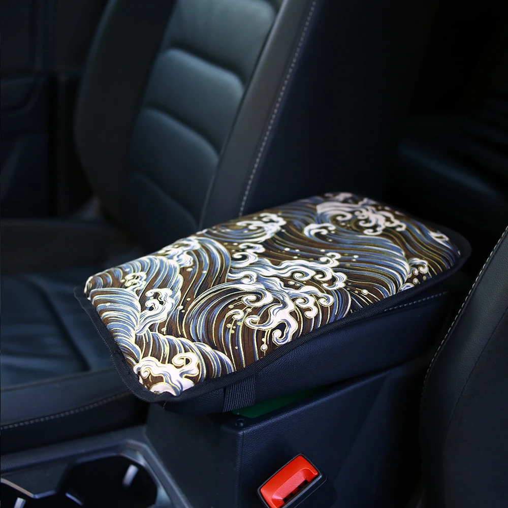 Car Center Handrail Box Cover Armrest JDM Ukiyo-e Cars Storage Carpet ...