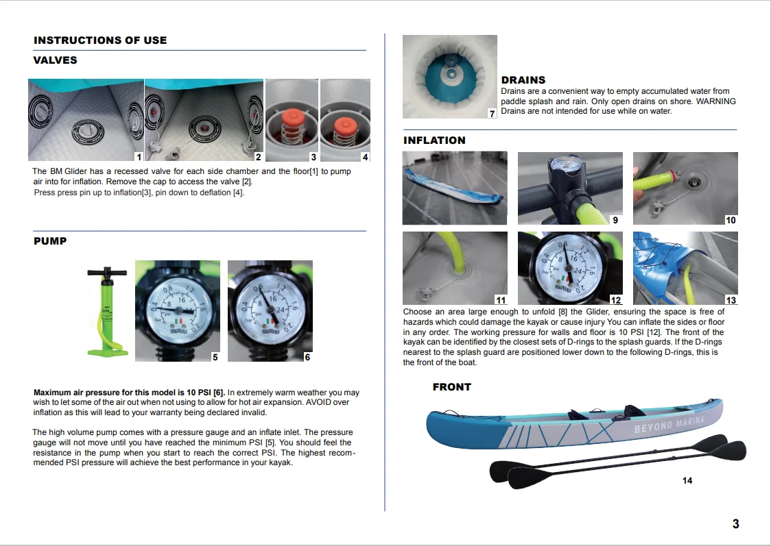 Drop Stitch Inflatable Folding Fishing Kayaks 2 Person Kajak Aufblasbar ...