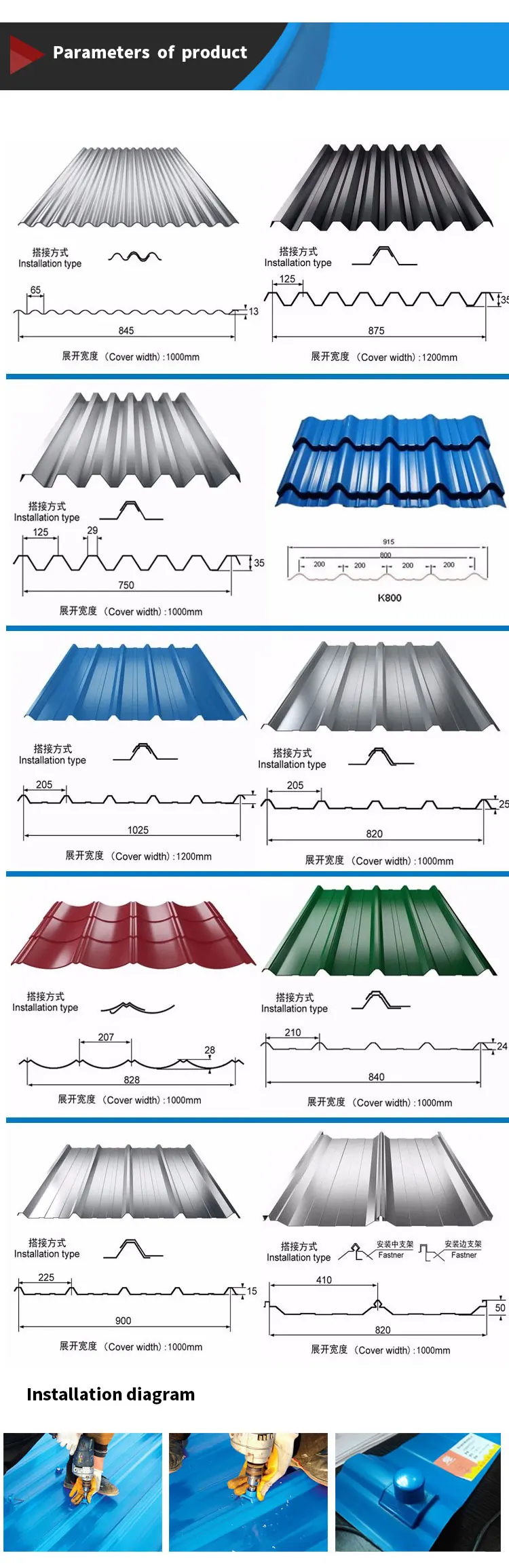 ASTM A792 26 Gauge Corrugated Galvanized Steel Roof Sheets Iron Tin ...