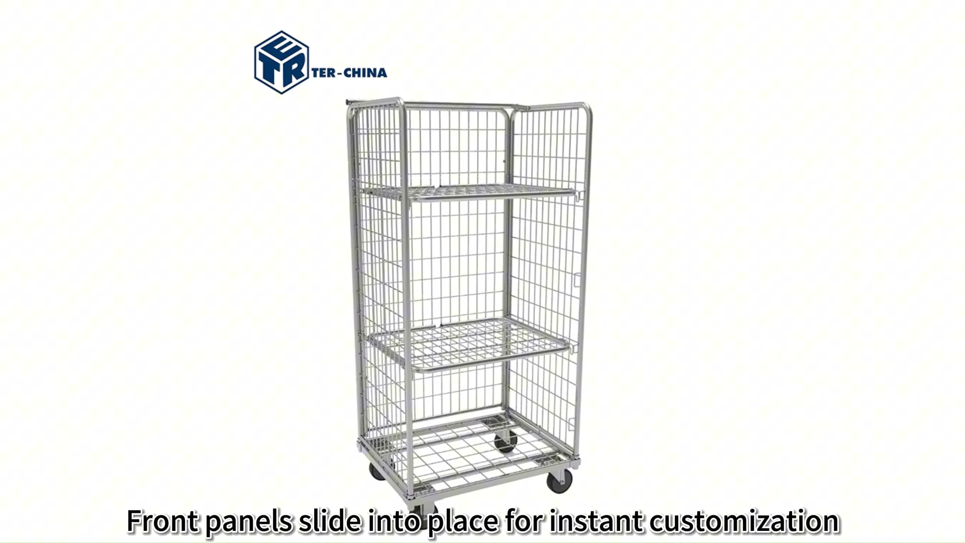 860x 660xh1800 Warehouse Safety Laundry Cargo Storage Steel Zinc Wire ...