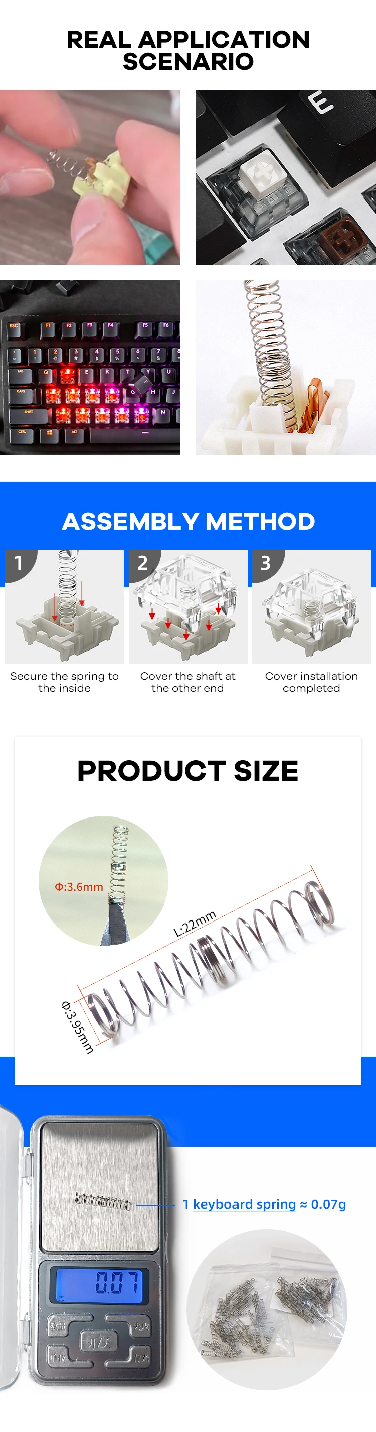 Customized Two-stage Spring Mechanical Keyboard Switch Spring ...