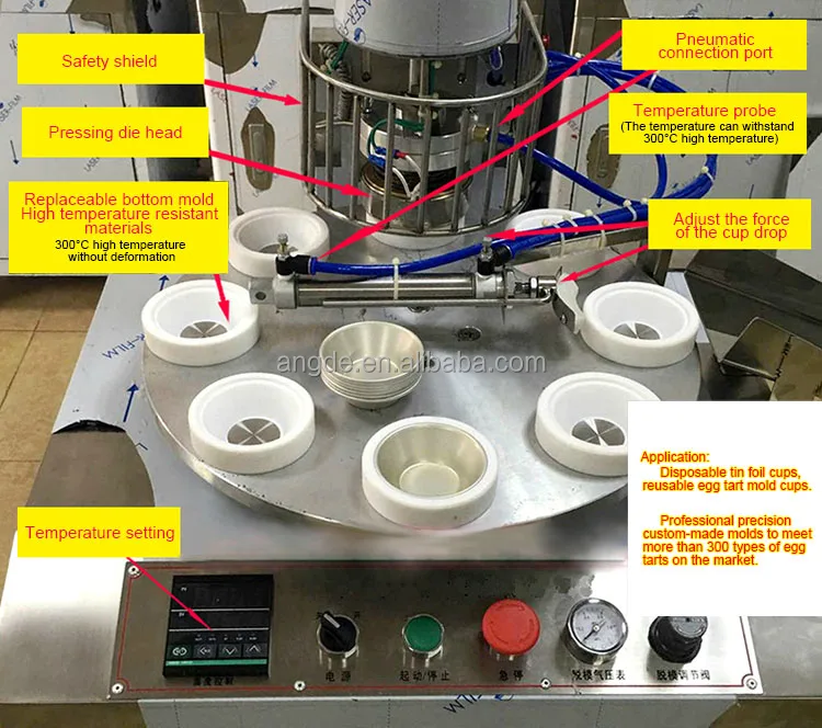 Automatic Egg Tart Forming Maker Dough Press Pie Crust Tart Making ...