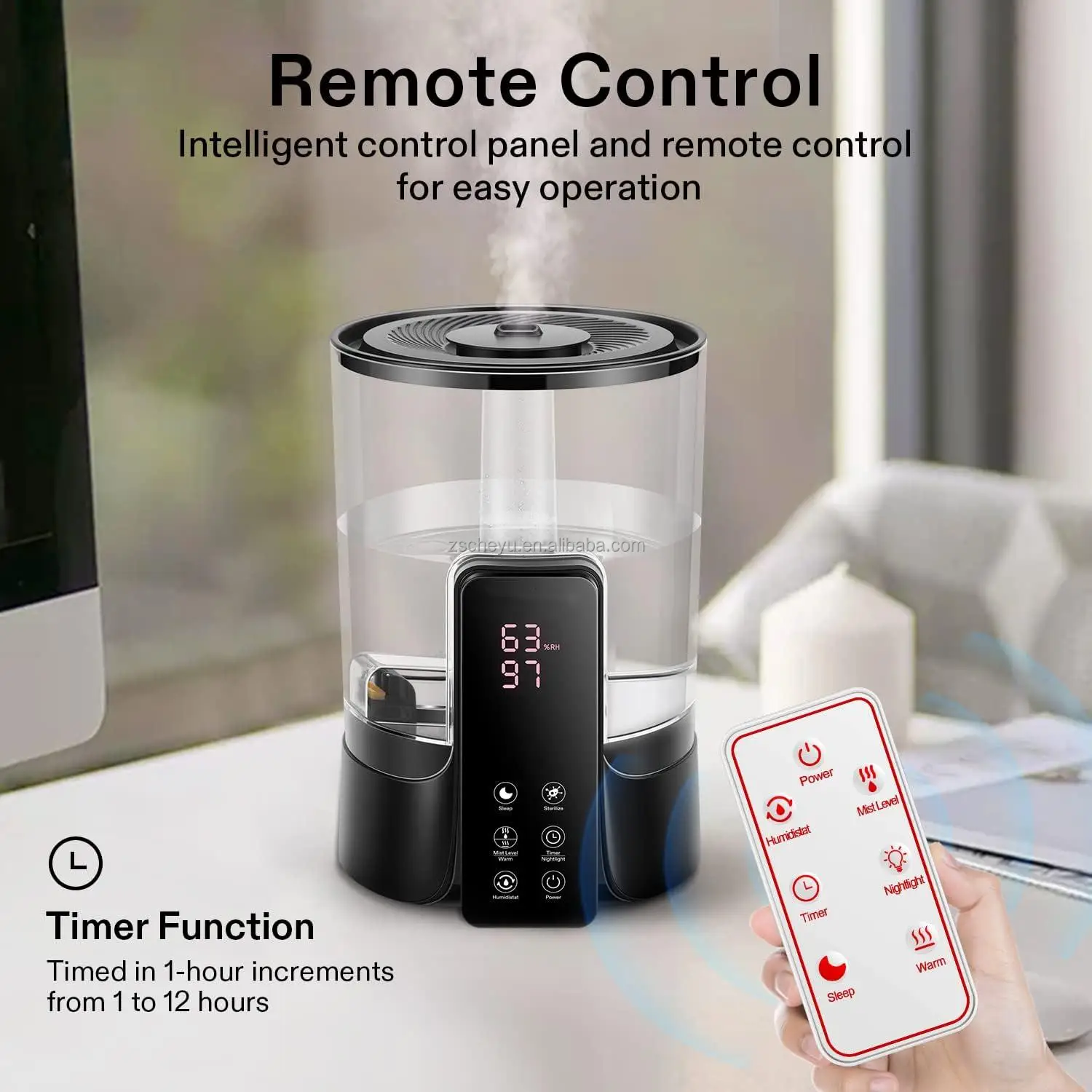 Tuya 6L Smart Air Purifier Ultrasonic Humidifier Hepa Filter UV ...
