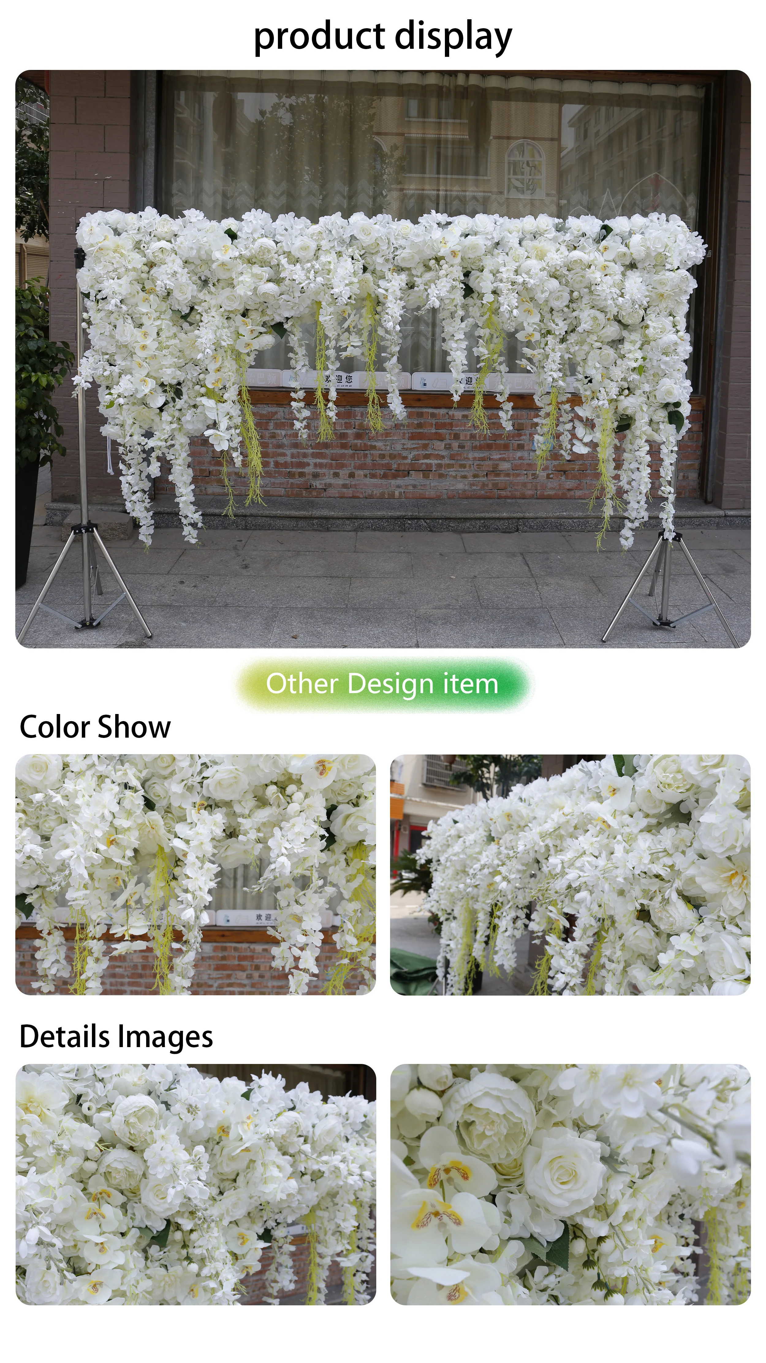 Sn-d013 Flower Wall Panel Backdrop Wedding Decor Stands Backdrop ...