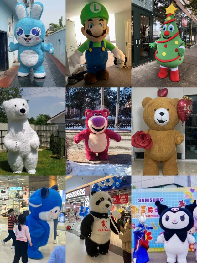 2m Rudolf Inflatable Costume Furry Plush Elk Blow up Suit Battery ...