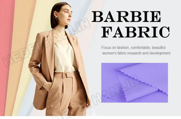 75d Barbie Crepe Fabric Double Layer 4 Way Stretch Fabric Spandex Scuba ...