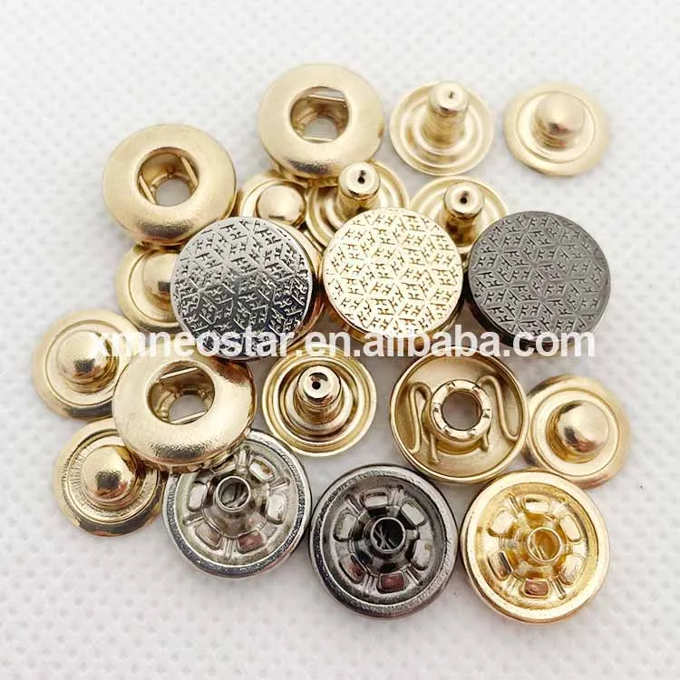 Fashion Design Making Custom Deboss Logo Shirt Metal Snap Button For ...