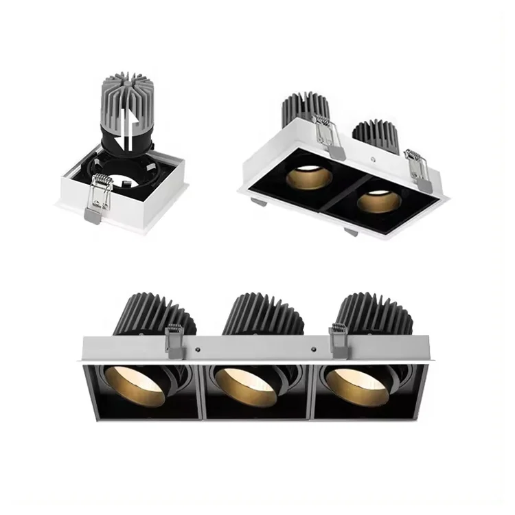 Double Head Triple Head Recessed Cob Ceiling Lighting Led Downlights ...