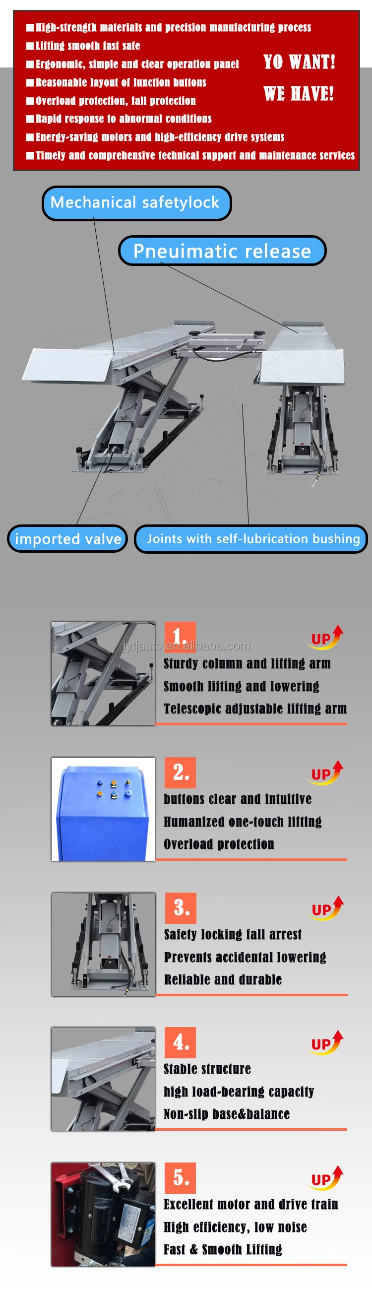 Movable Pantografic Pit 3500 Power Unit Rubber Pole Post Lifter Small ...