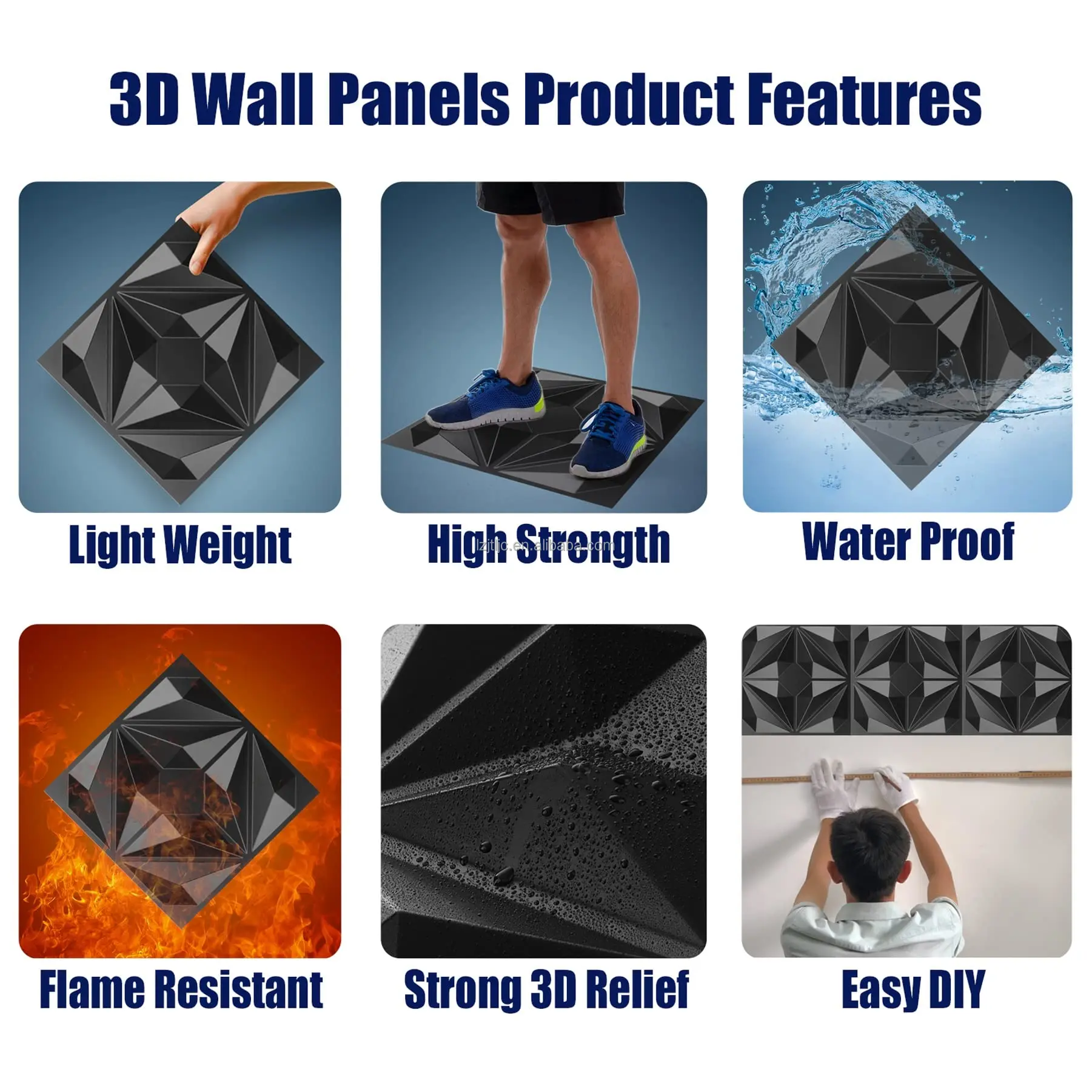 Art3d Wallpanels - Stylish & Durable PVC Textured Panels