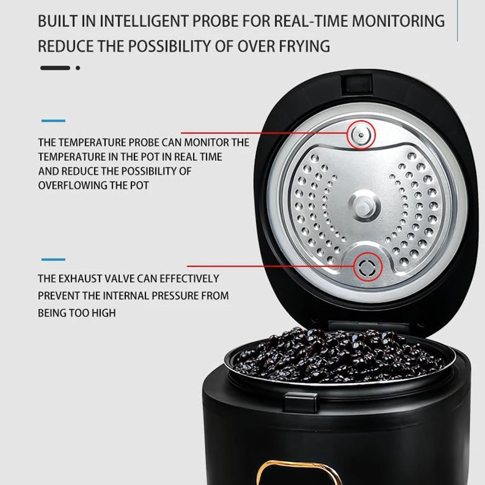 Boba Cooker Commercial Pot 5l Automatic Pearl Tapioca For Tea & Bubble ...