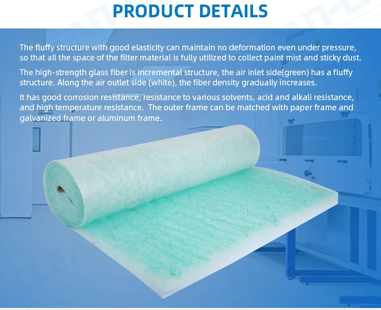 Clean-link Fiberglass Filter Roll - Efficient Air Filtration