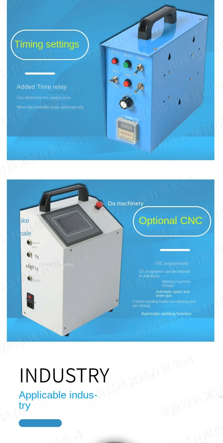 Welding Positioner Double Axis Servo Linkage Turning Table