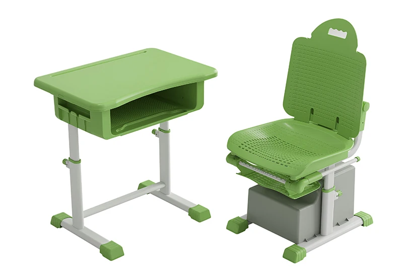 Classroom Study Table And Chair Desk Set With Footrest For Lunch Break ...