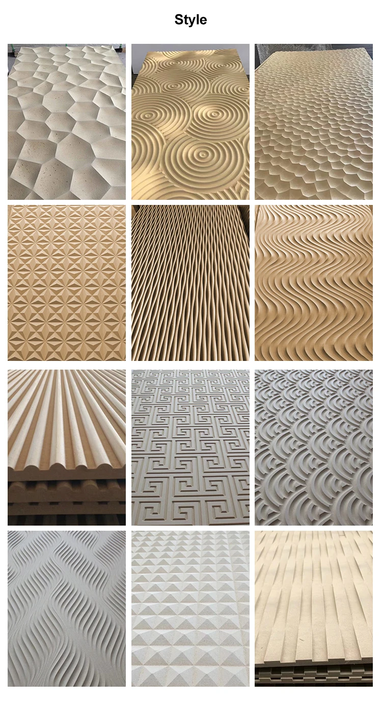 Factory Manufacture 3d Mdf Wall Panel Flexible Mdf Wall Panel Wave ...