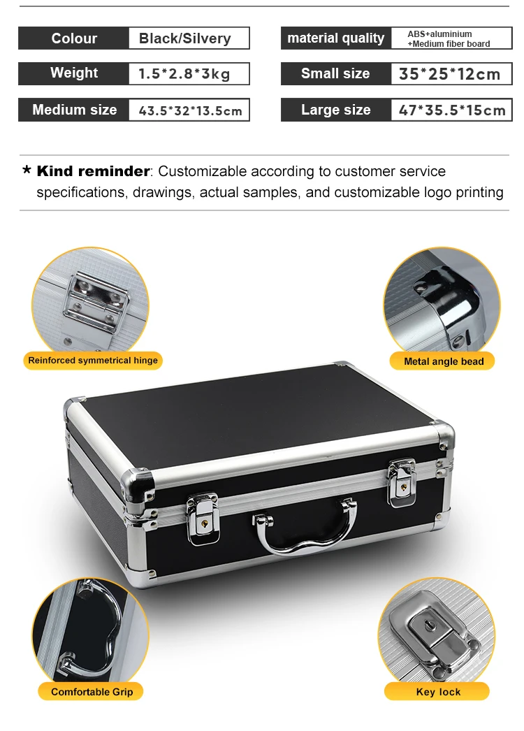 Aluminum Microscope Case Hand Portable Sample Microphone Carry Box ...