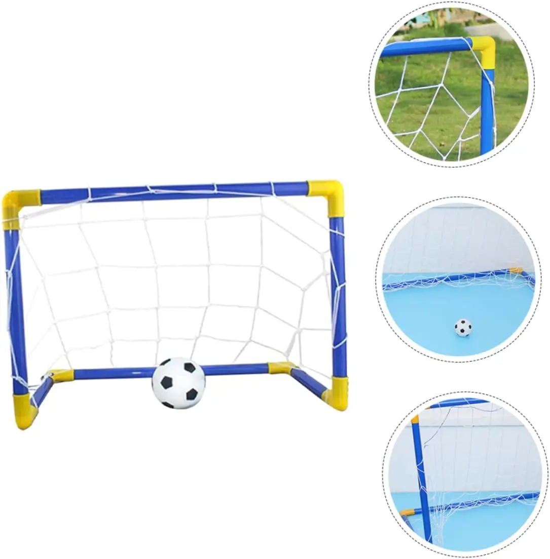 Kids Portable Mini Soccer Goal & Football Set Quick-Folding Training ...