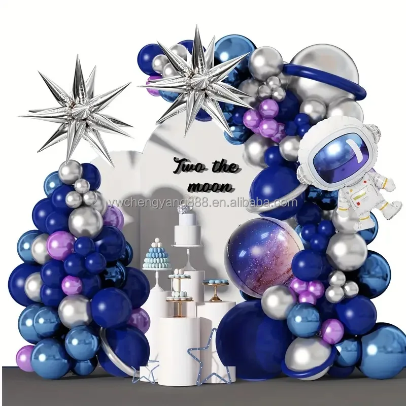 CY Space Rocket Astronaut Space Planet Decoration Balloon Balloon Arch ...