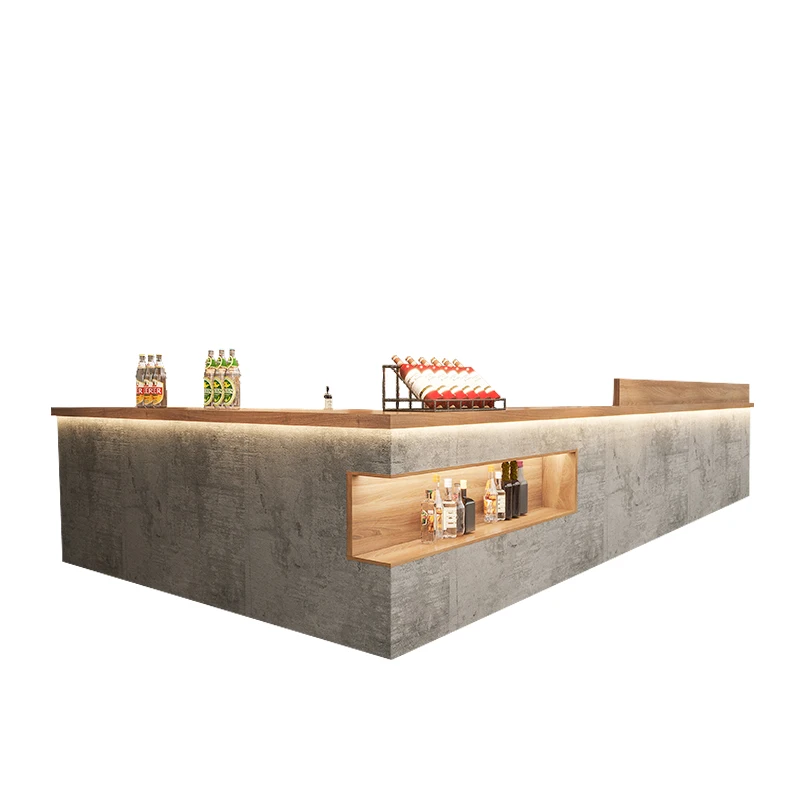 Luxury Design LED Artificial Quartz Stone Slab Bar Counters