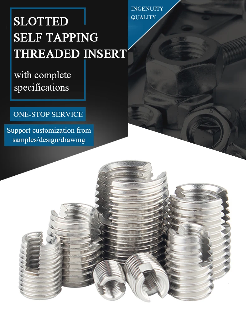 High Quality Cheap Slotted Self Tapping Custom Threaded Insert| Alibaba.com
