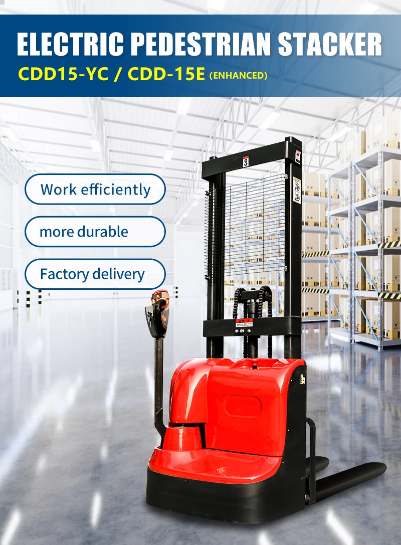 Full Electric Stacker 500kg Pallet Stacker Forklift All-electric Stacker Truck - Buy Walking ...