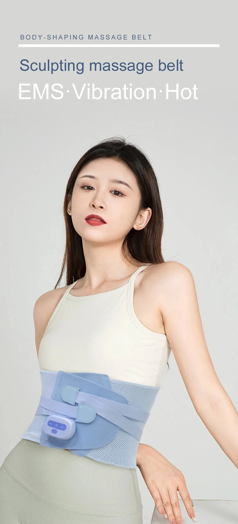 Wireless Electric Abdominal Massager Belt Smart Simulator Slimming Belt ...