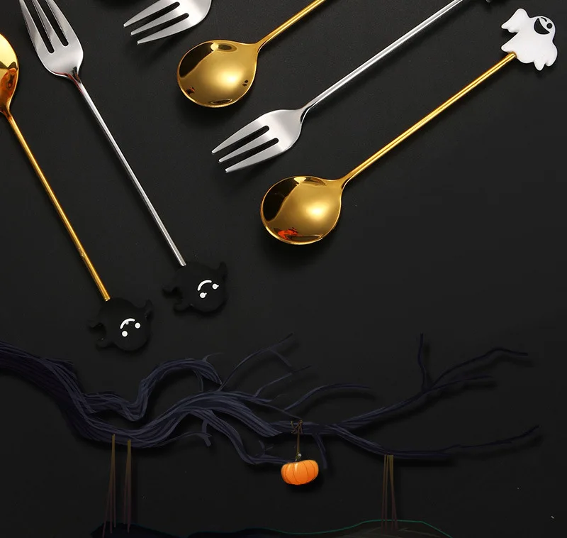 Mini Spoon Measuring Halloween Stainless Steel Tableware Creative ...