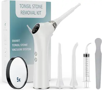 Vacuum Electronic Tonsil Stone Removal Kit Instant Suction Tool Oral ...