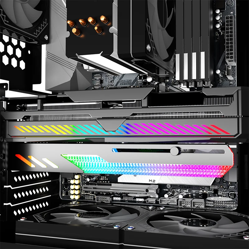 COOLMOON Best Selling GPU Stand RGB GT8 28CM Horizontal Graphics Card ...