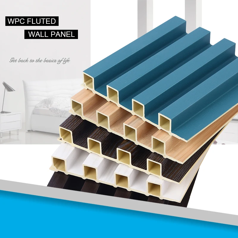 New Model Indoor Fluted Panel Board Black Brushed Wpc Interior Wall ...