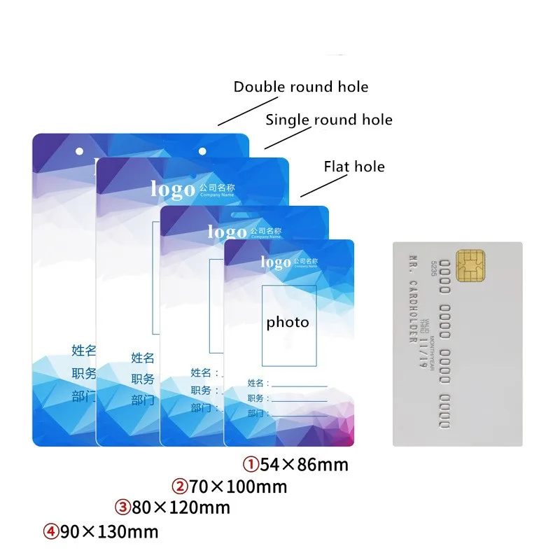 Custom Pvc Plastic Employee Job Personal Photo Id Cards With Printing ...