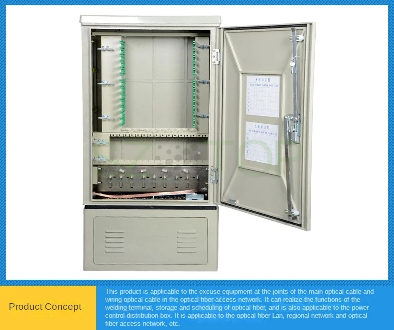 144core Fiber Optic Cross Connect Cabinet Optic Cable Fusion Box ...