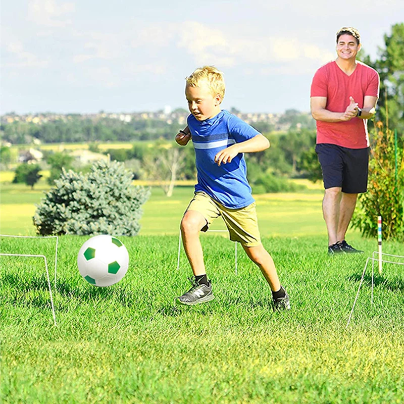 Outdoor Kids Multiplayer Soccer Game Contains 4 Tpu Color Soccer And ...