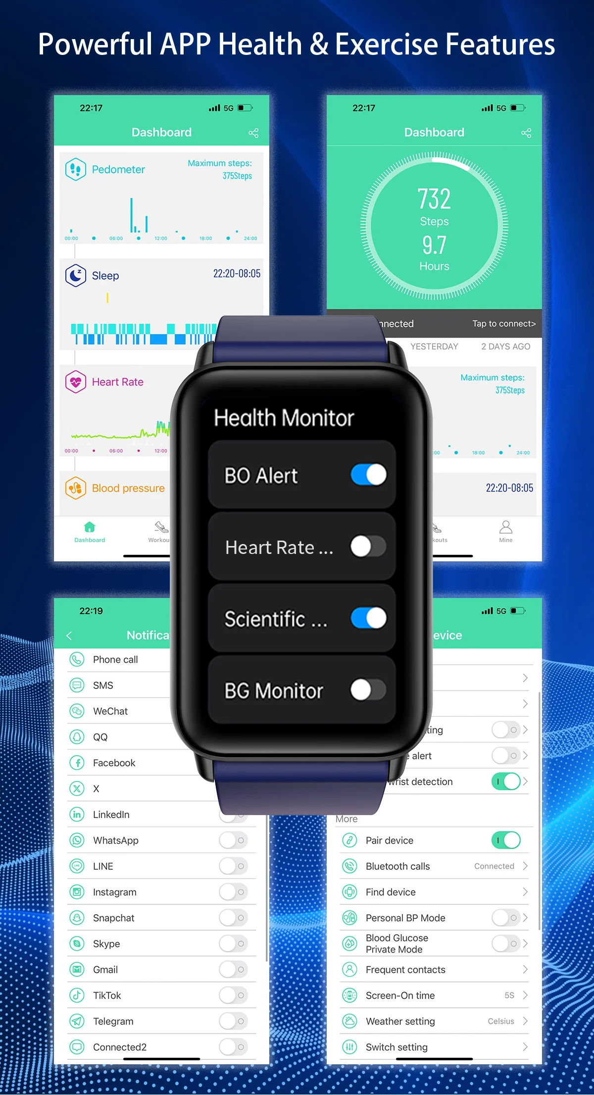 2024 Hot-selling T68 Smart Watch Meitu Functional Blood Glucose Blood ...