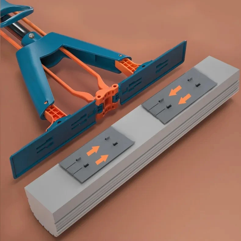 Home Wring Out Water Mops Squeeze Pva Sponge Self Cleaning Flat Floor ...