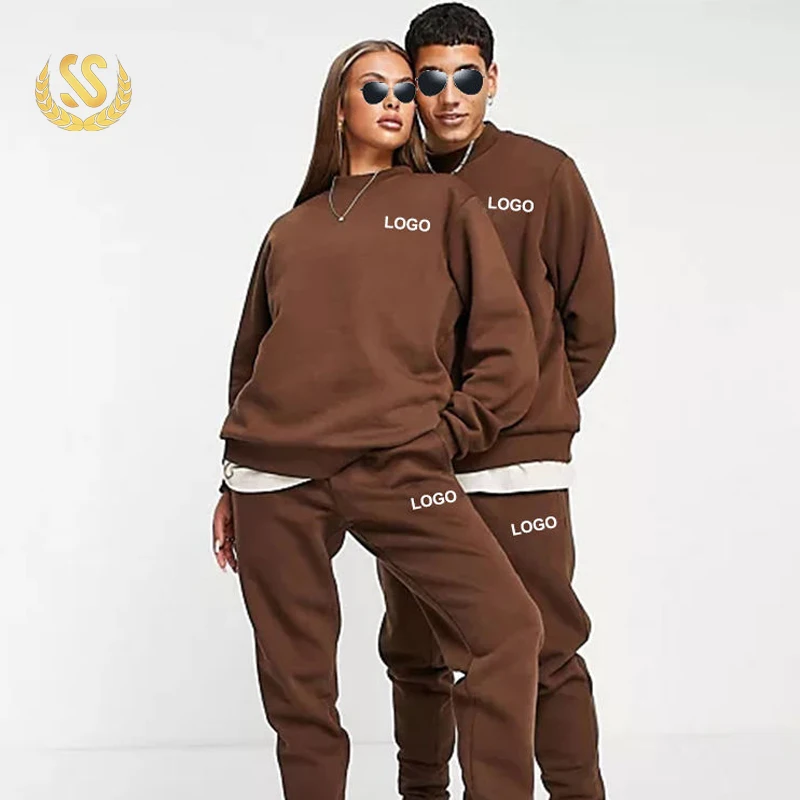 OEM ODM Tracksuits Men Women Brown 2 pcs Tracksuit Unisex Tracksuits ...