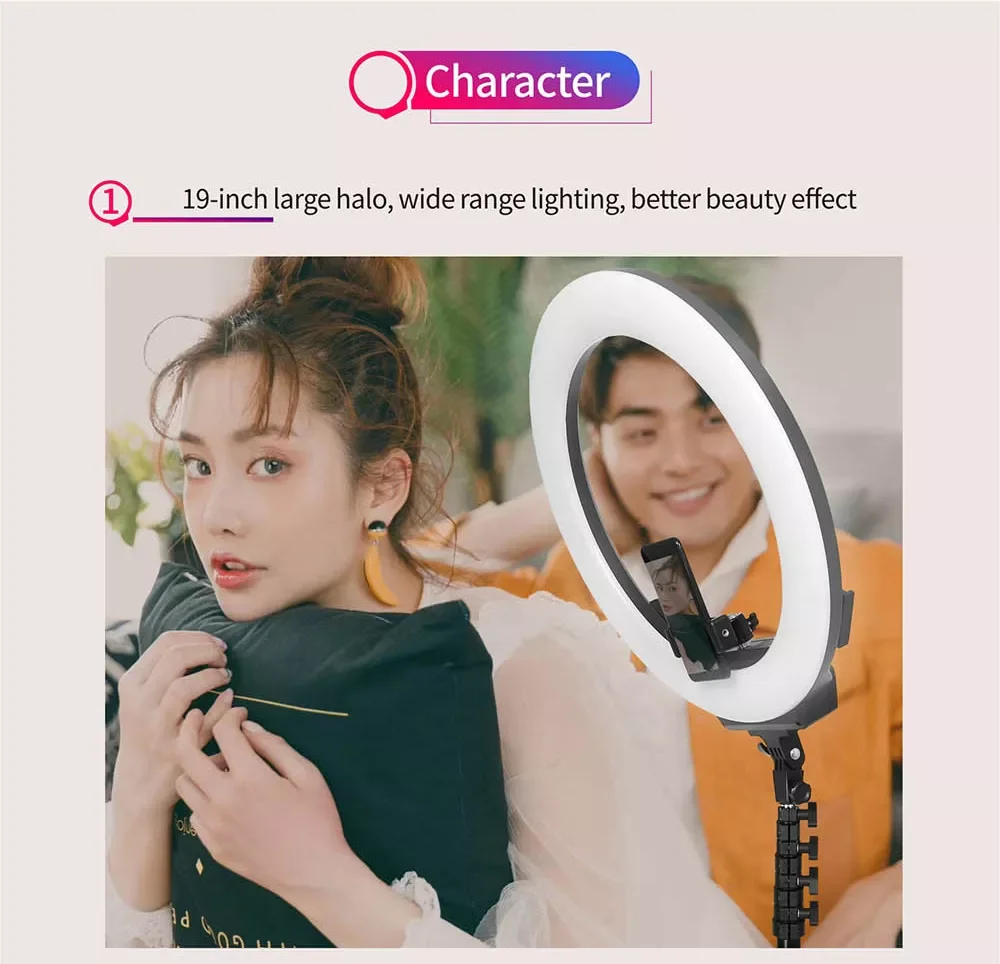 AFI R219 Photography Video Circle LED Ring Light for Makeup Camera