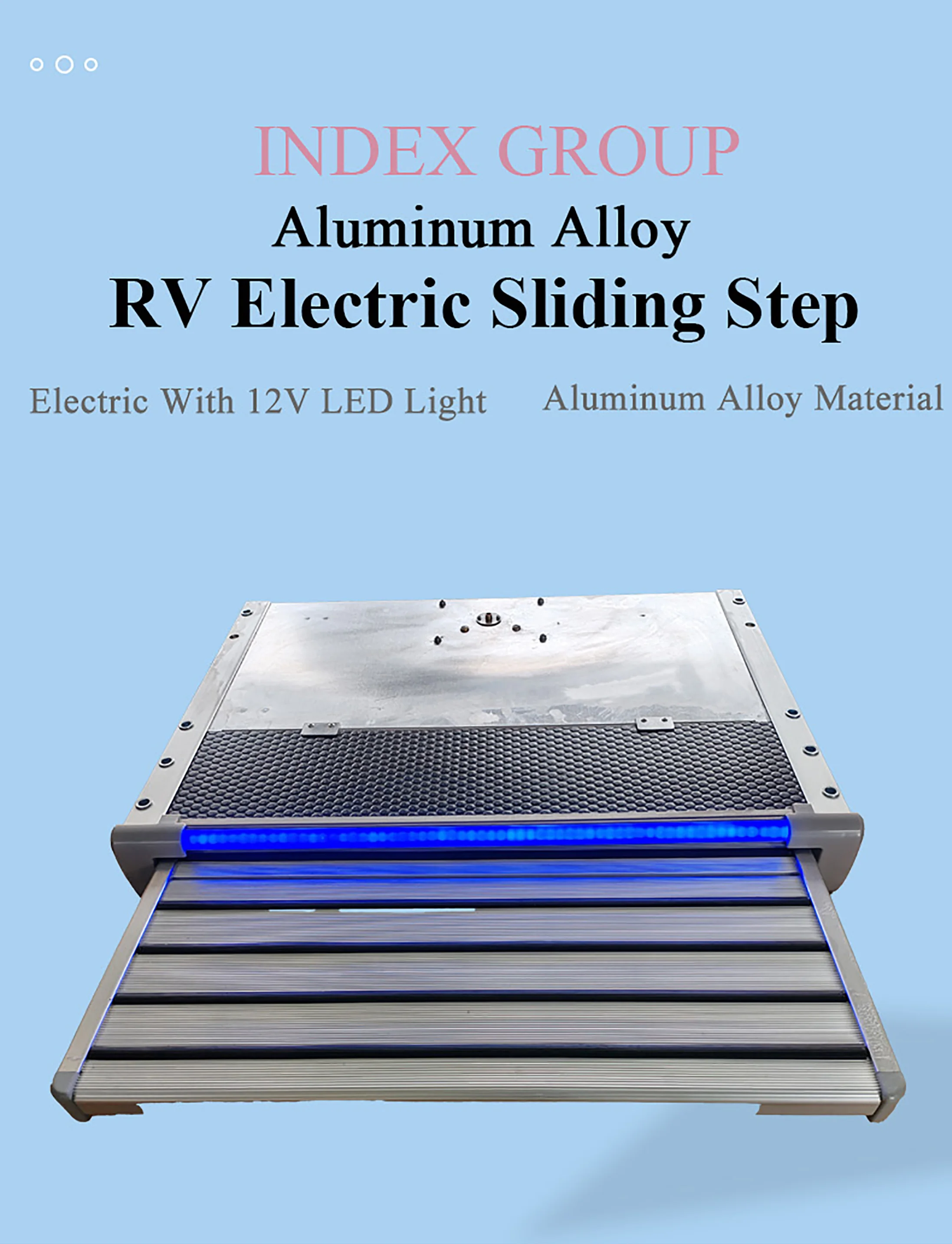 Aluminum Alloy RV Sliding Step Carbon Steel Motorhome Steps with 12V ...