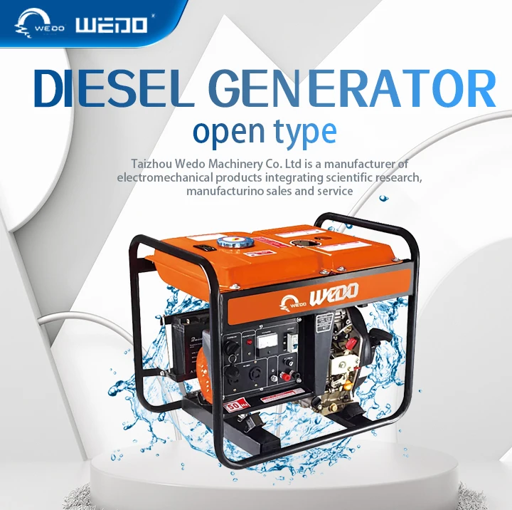 2kw 2kva Single Phase Open Type Ac Hand Crank Power Diesel Welding ...