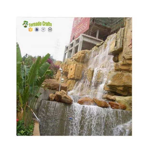 Artificial Rock Slide Grotto And Waterfall View From The Raised Spa ...