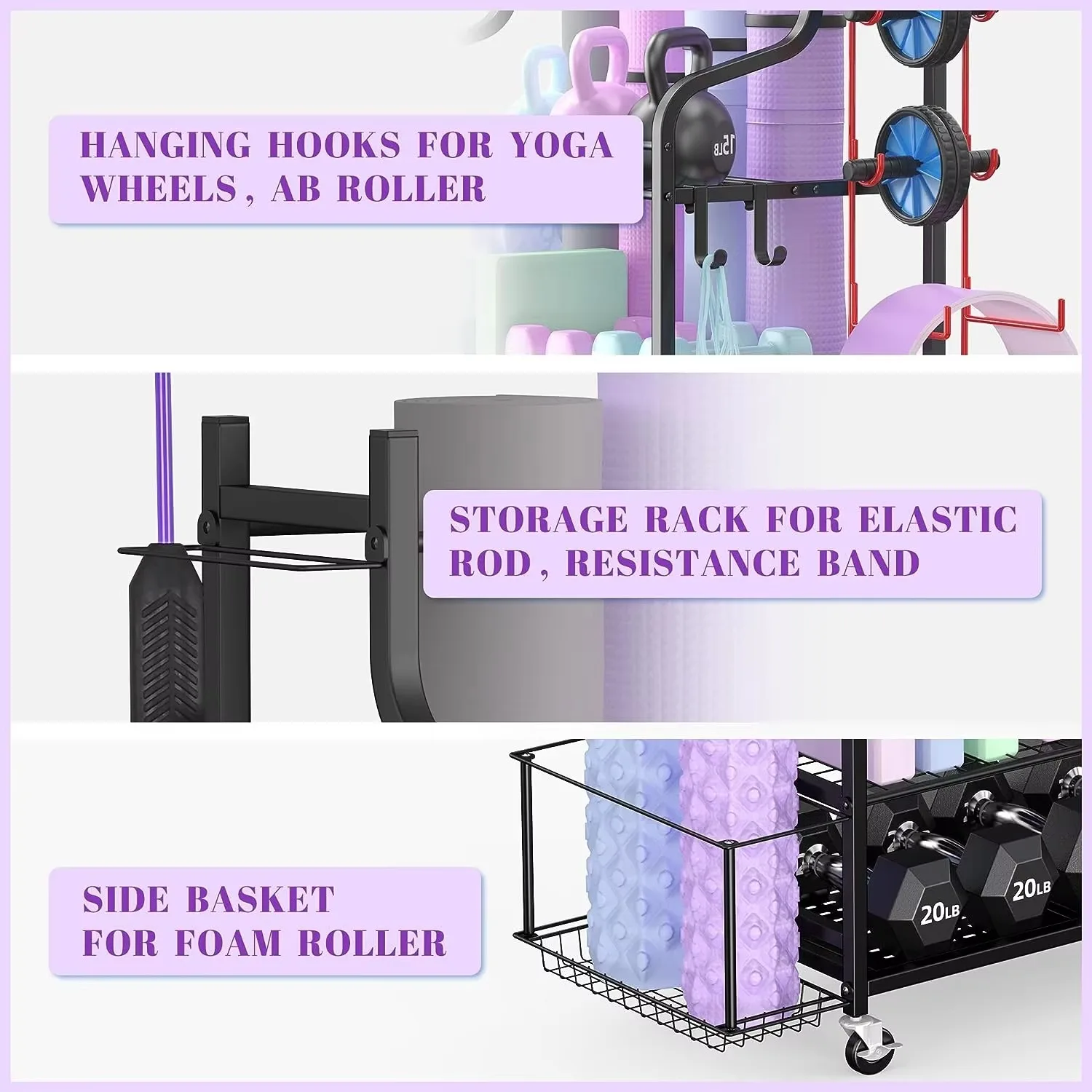 Alibaba.com: Dumbbell Rack, Yoga Mat Storage Rack, Wheeled Exercise ...
