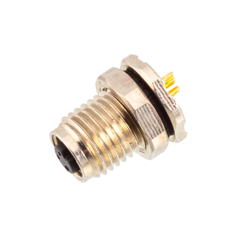 M5 connector 4pin female rear mounting panel socket straight Solder ...