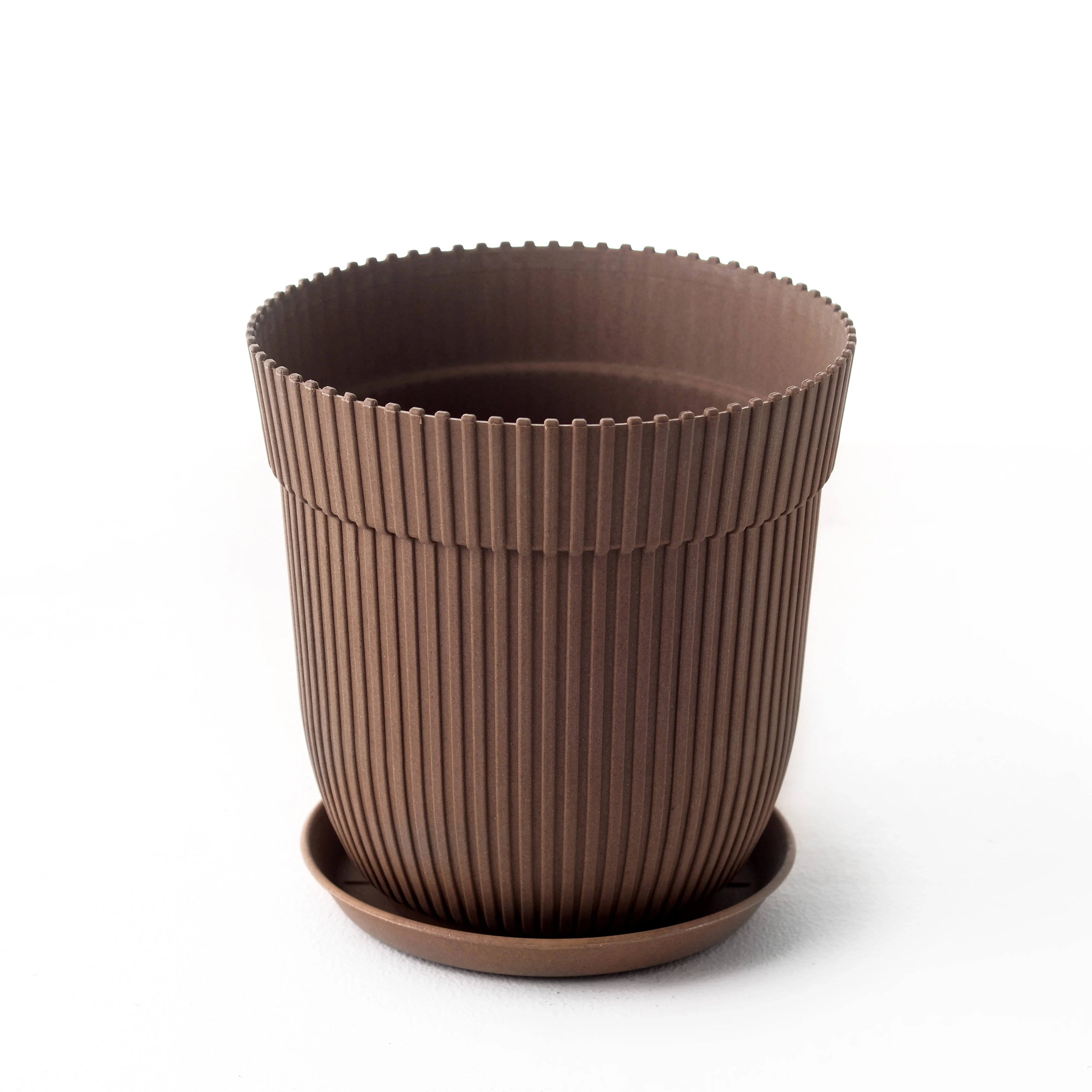 Durable Eco-friendly WPC Outdoor Round Flower Pot with Wood Look ...