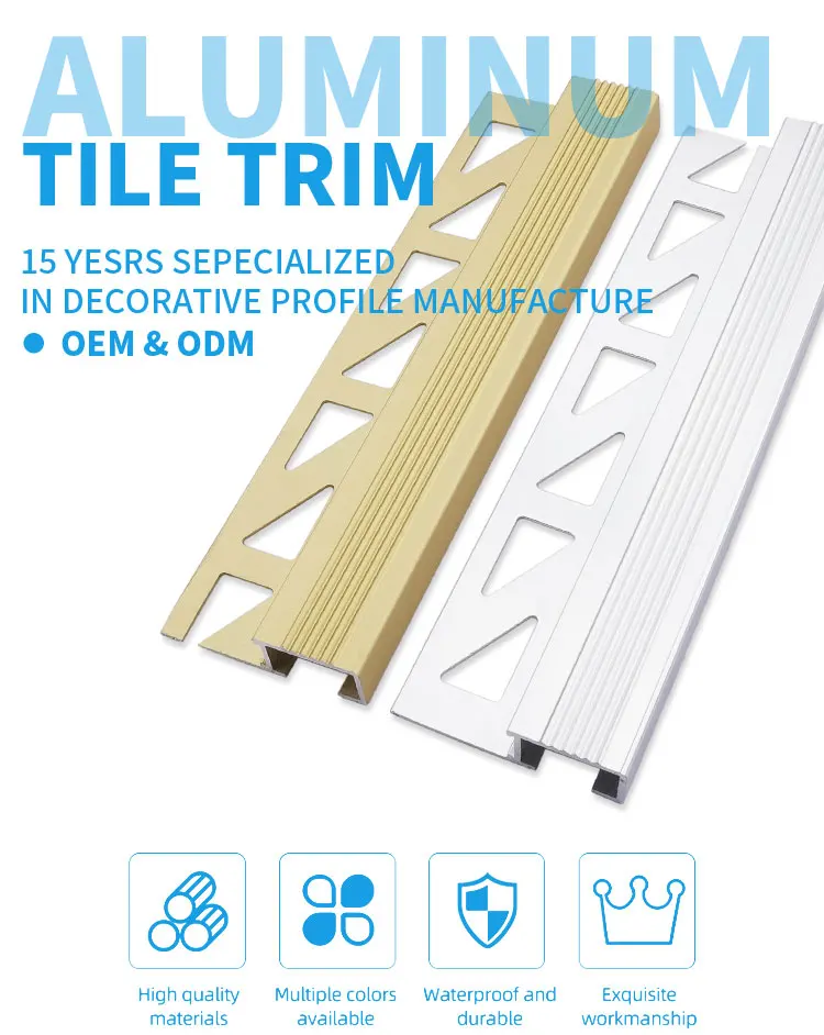Hero Factory Direct Sale Gold Metal Stair Nose Trim Non-slip Stair ...